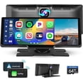 9.3 Inch Dash Cam 2.5K Wireless Apple Carplay Android Auto Car ...