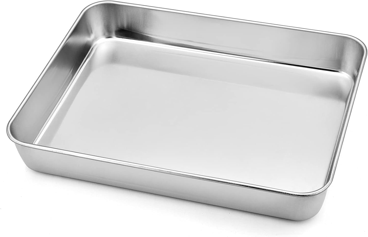 9.3 Inch Stainless Sheet Cake Pan, Rectangular Baking Pan for Lasagna ...