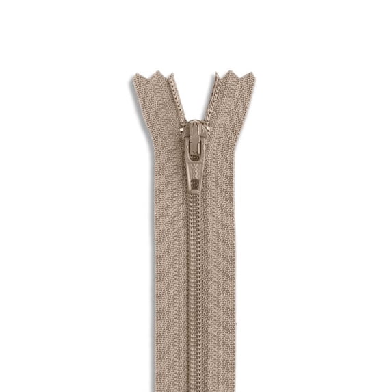 9" #3 Nylon Coil Non-Separating Zipper for Pants, Skirts & Bags, Khaki ...