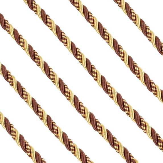 9.3 Yards 8MM Brown Gold Braid Graduation Honor Cord Trim Thick Round ...