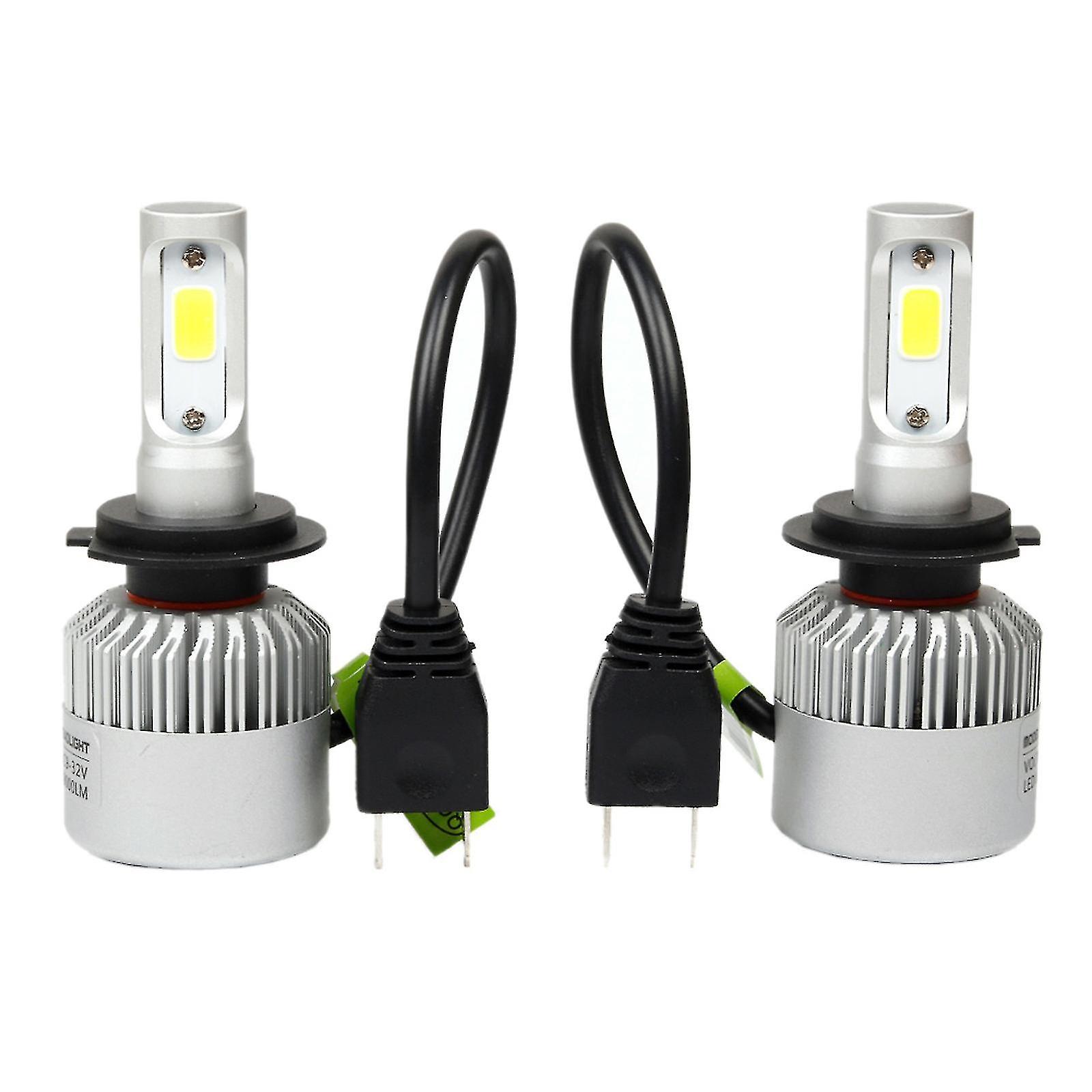 9~30v H7 Cob Led Headlight Conversion 80w 8000lm 6500k Car Waterproof White Light Bulbs Aviation ...