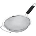 9" Large Extra Fine Mesh Strainer with Thermo Plastic Rubber Handle ...