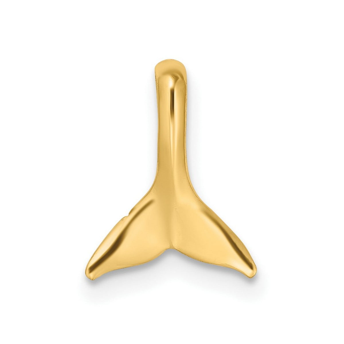 9.3mm 10k Gold Mini Whale Tail Chain Slide - .4 Grams - Chain Necklace ...