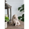 9.3x13 Inch Magnesium Labrador Dog Statue Planter with Gold Leaf Crown ...