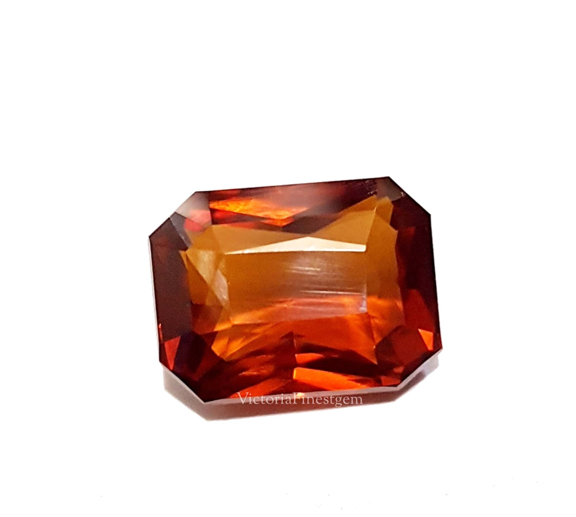 9.40 Ct Lab Grown Gomed/Garnet High Quality Hessonite Garnet Emerald ...