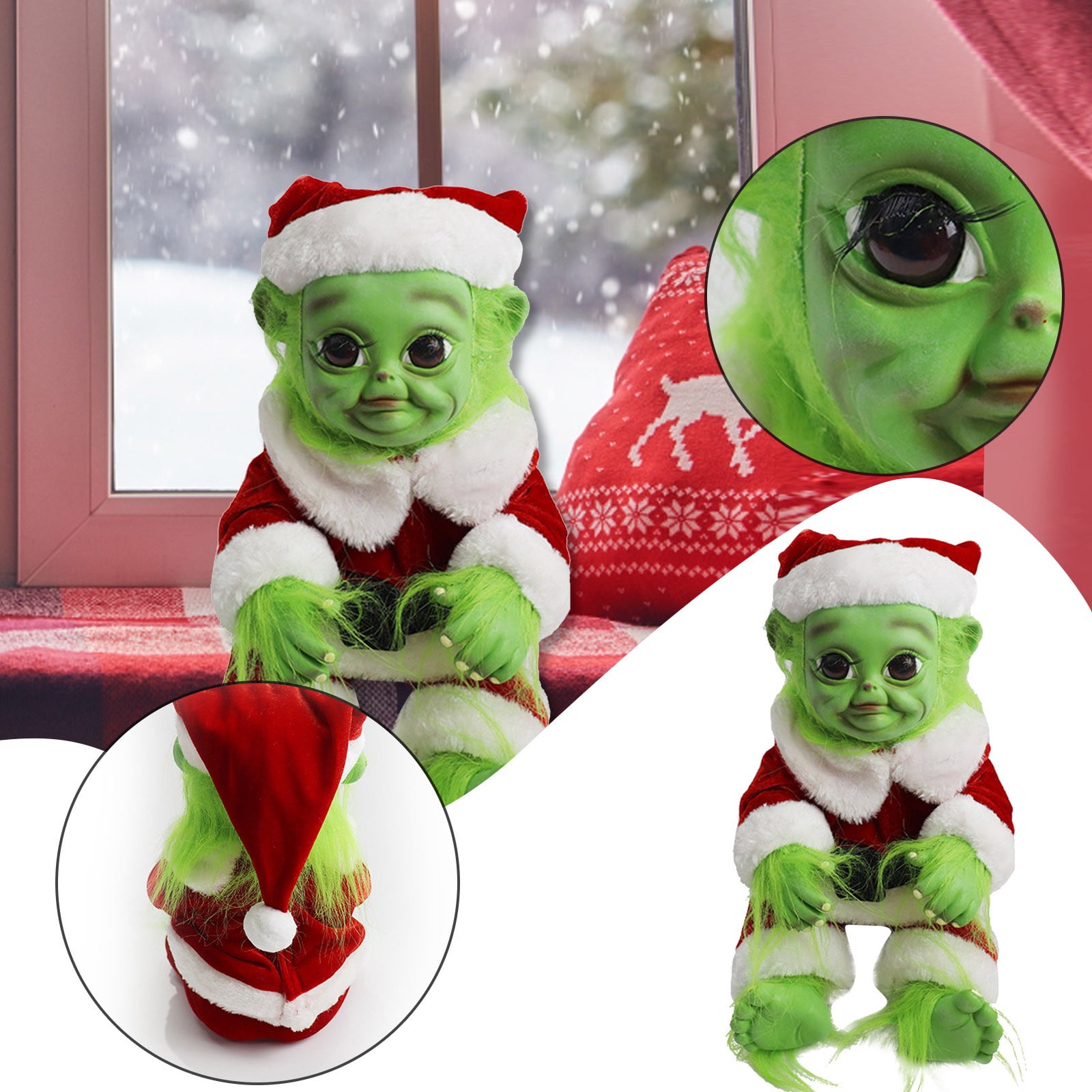 9.44 Inch Grinch Toys, Grinch Christmas Decorations Green Monster Dolls ...