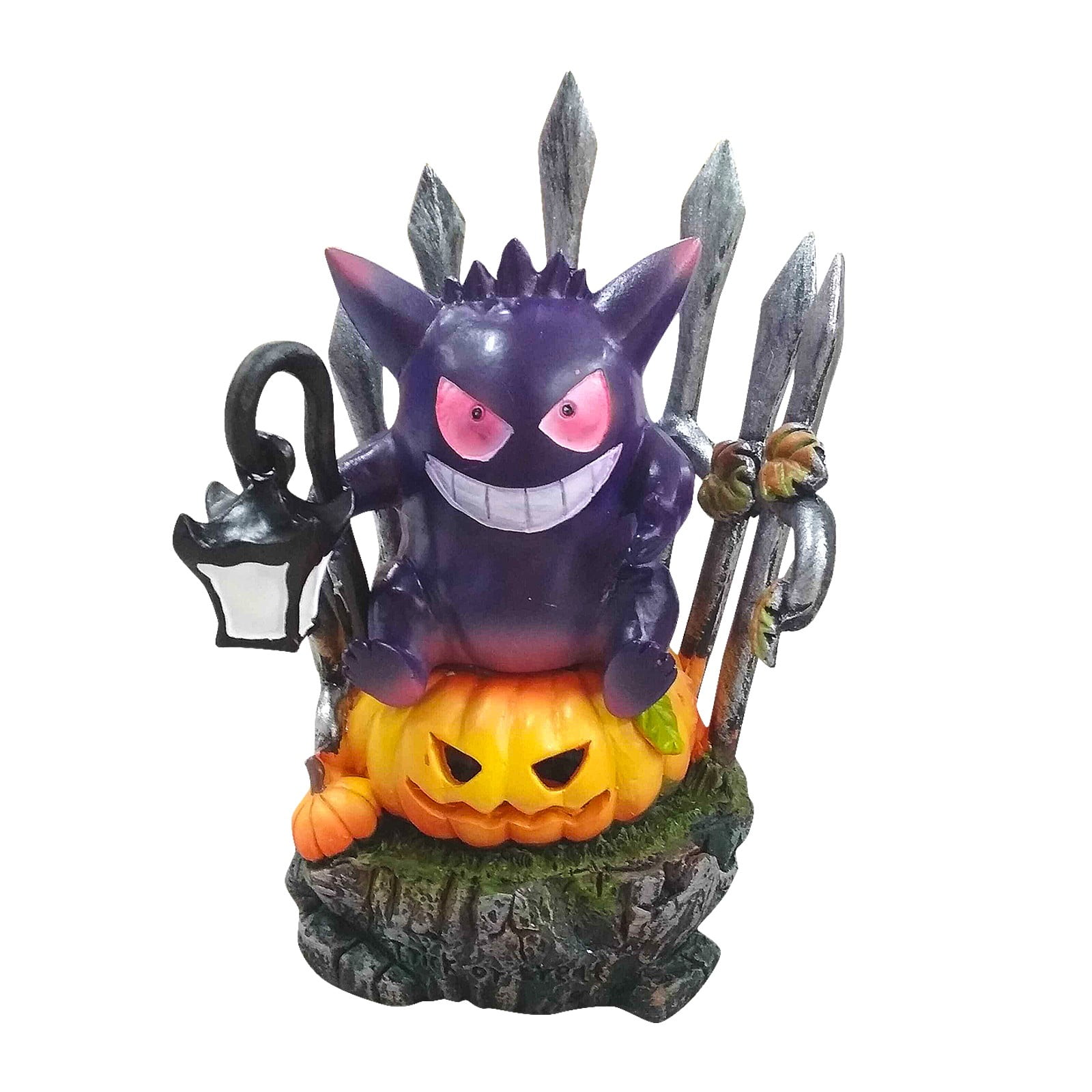 9.45 in. Halloween Scary Resin Ornaments — Purple Glow with Eerie ...