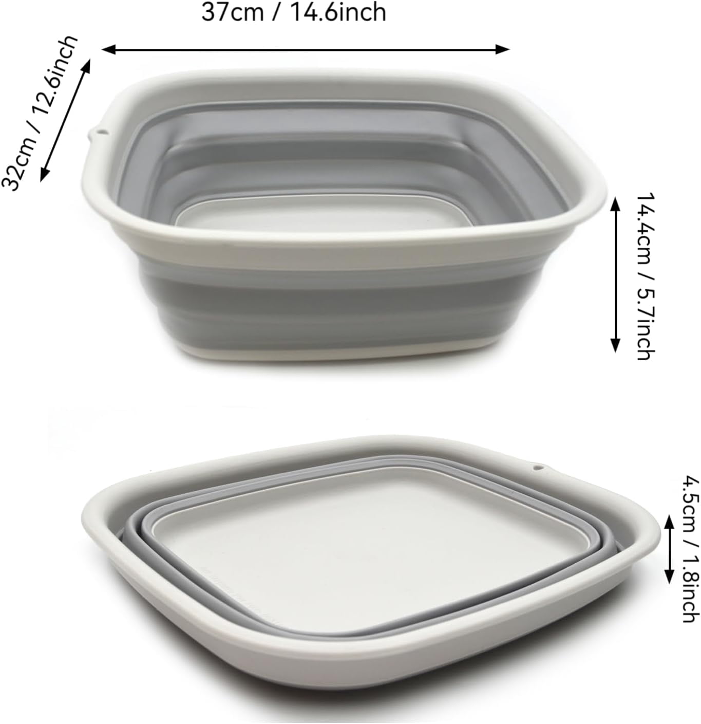 9.45L Collapsible Dish Tub - Foldable Washing Basin - Space Saving ...