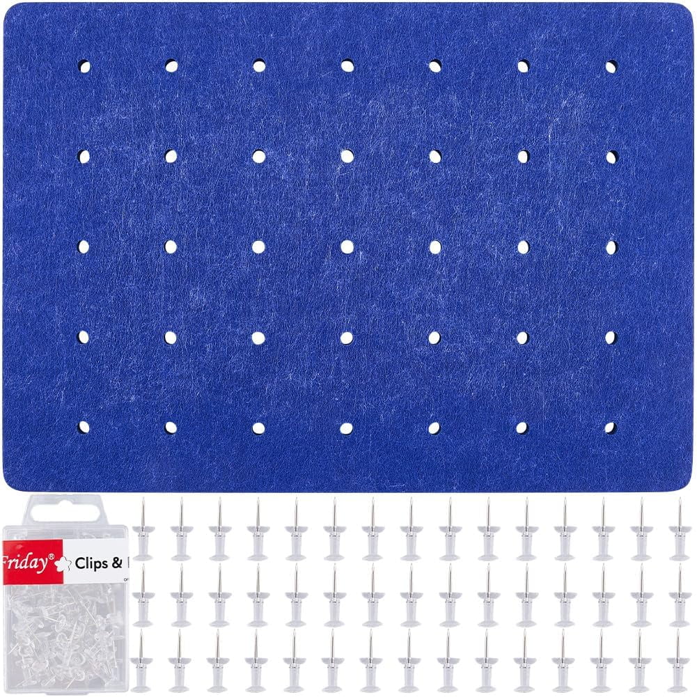 9.4x14.4inch Blue Felt Bulletin Board Removable Cork Memo Notice ...