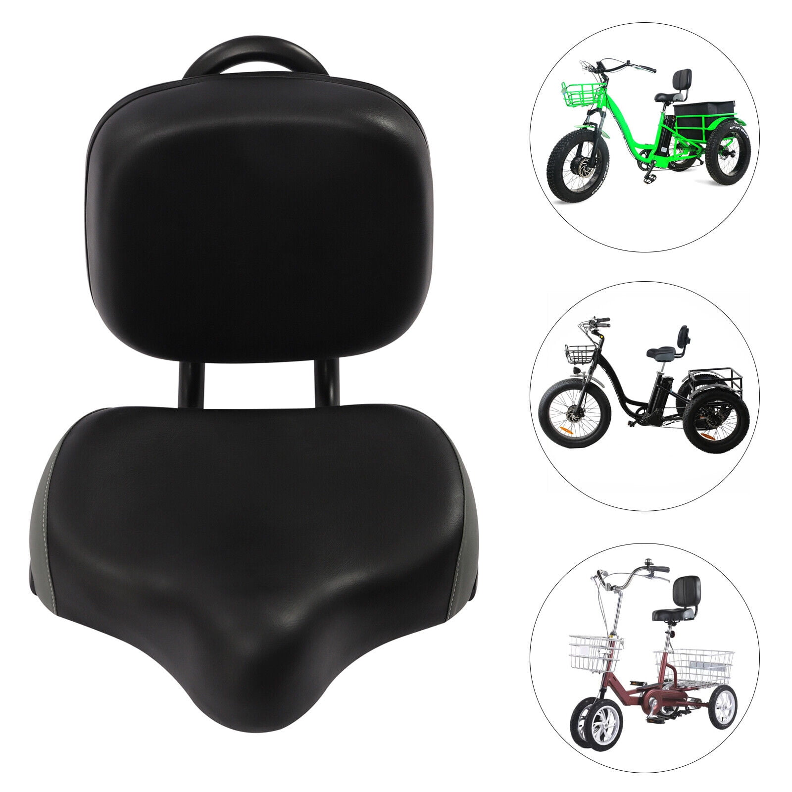 9.5*11.5in Universal Comfort Saddle Seat Backrest Saddle Bike Seat W ...