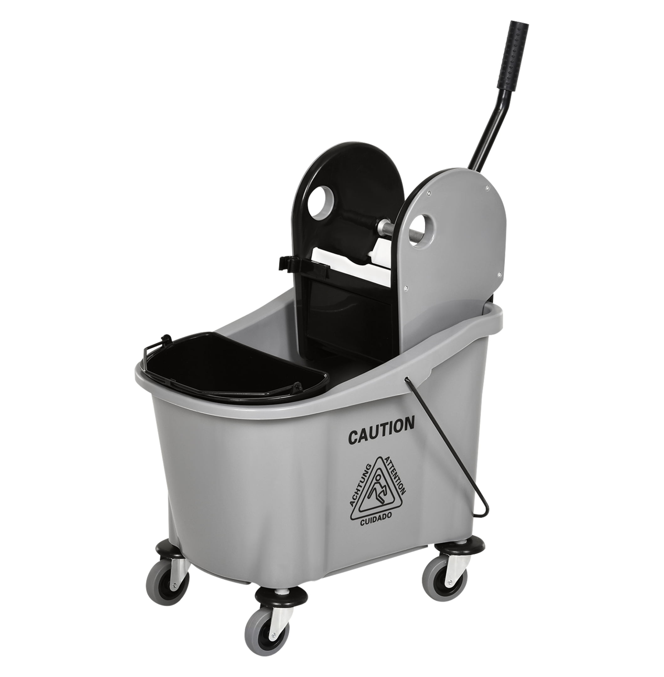9.5 Gallon Mop Bucket with Wringer & Wheels - 38 Quart Cleaning Cart ...