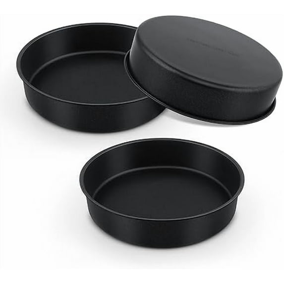 9.5 Inch Cake Pan Set of 3, Nonstick Round Baking Layer Cake Pans ...