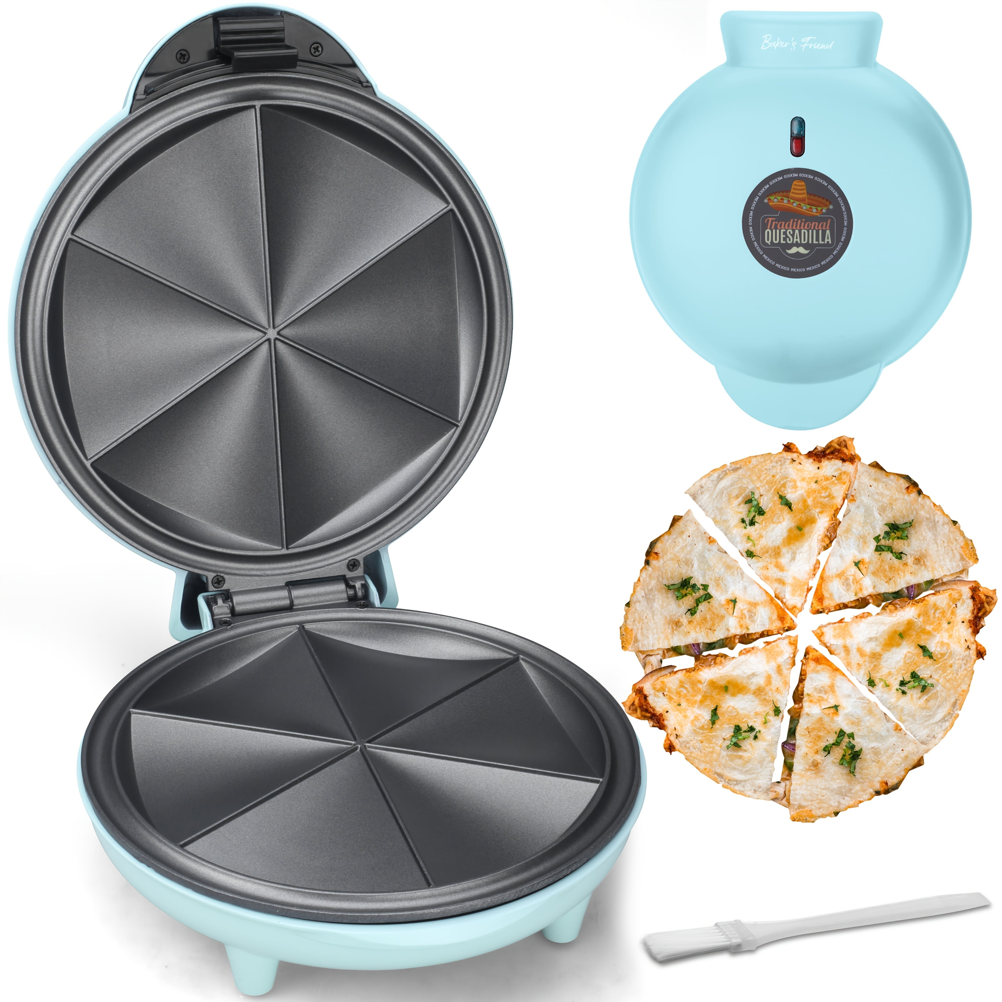 9.5 Inch Electric Quesadilla Maker, Grilled Cheese Maker Machine with ...