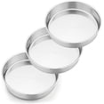 9.5 Inch Round Cake Pan Set of 3, Stainless Steel Round Baking Layer ...