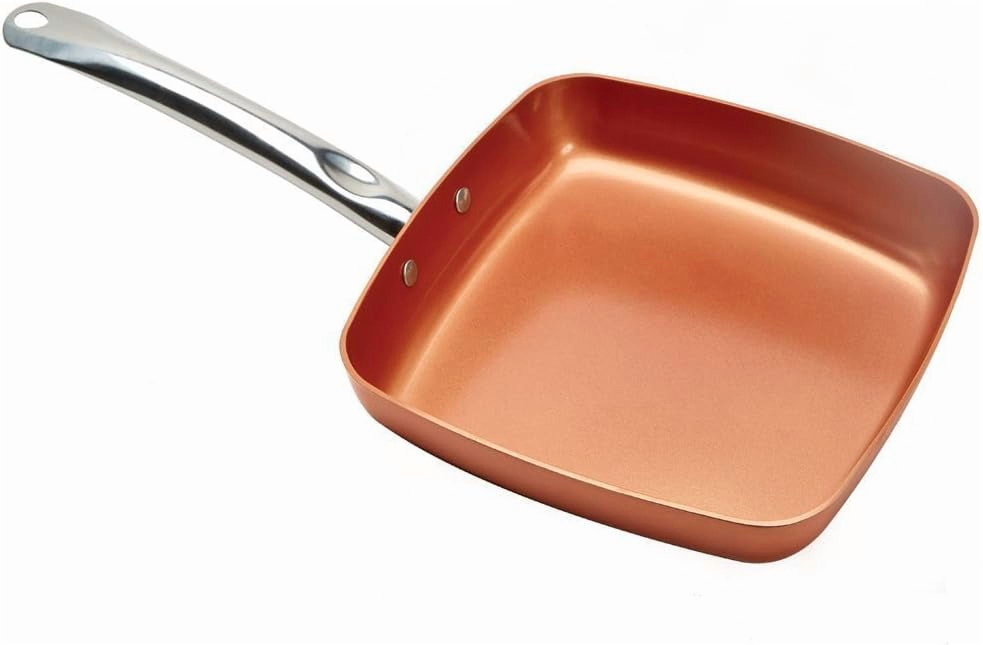 9.5 Inch Square Frying Pan - Skillet with Ceramic Non Stick Coating ...