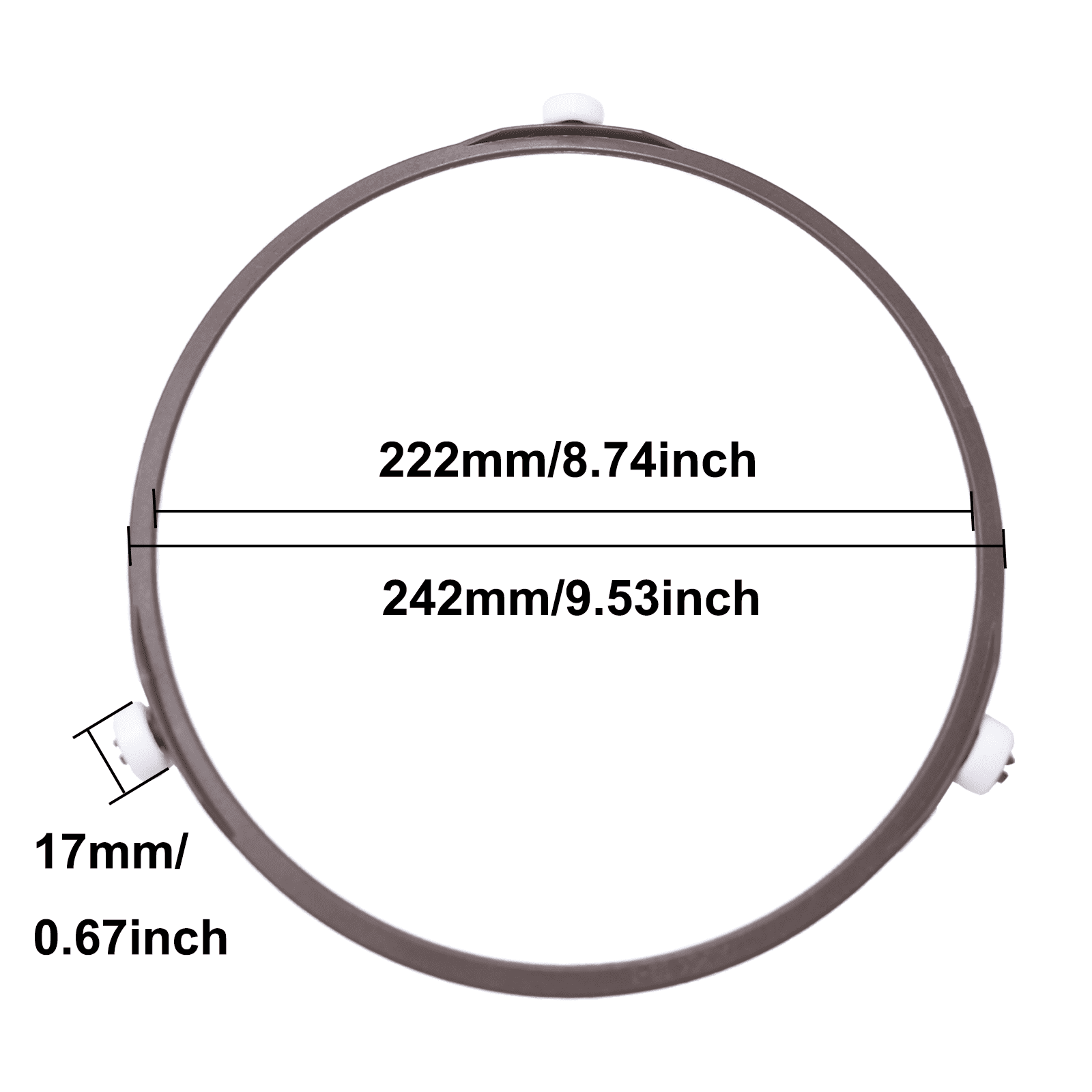 9.5"Microwave Turntable Ring, 9.5 Inch Rotating Ring Roller, Middle ...
