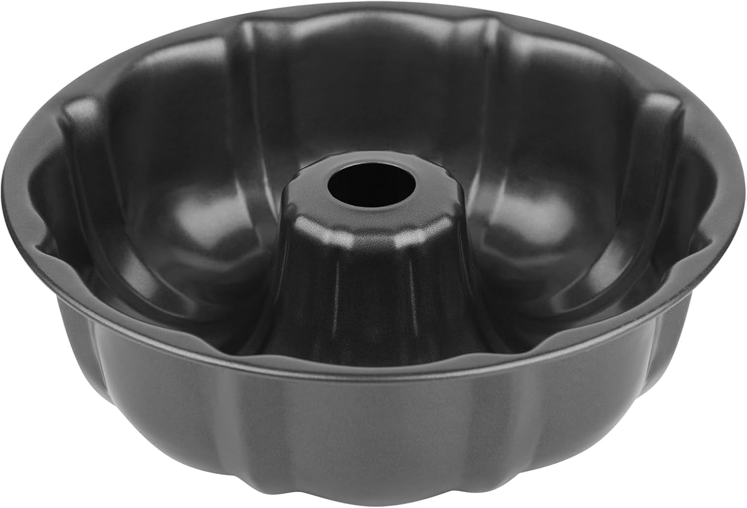 9.5" Non-stick Cake Pan, Heavy Duty Carbon Steel Fluted Tube Round ...