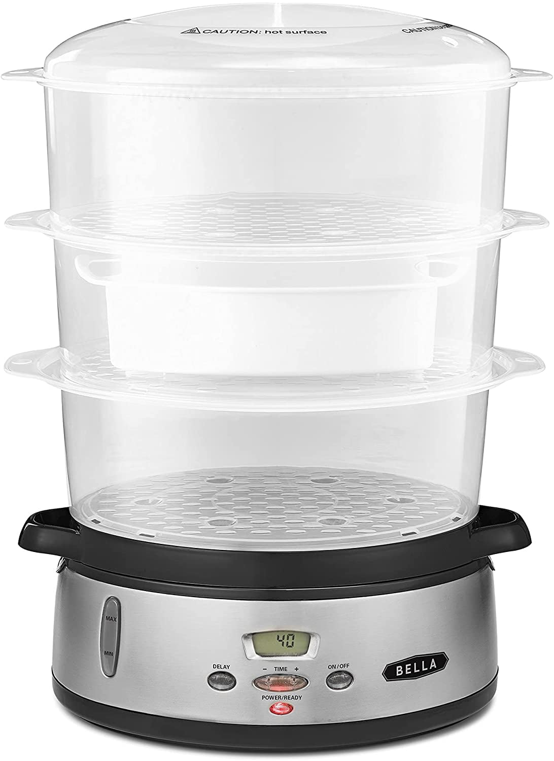 9.5 QT Triple Tier Digital Food Steamer, Healthy Fast Simultaneous ...