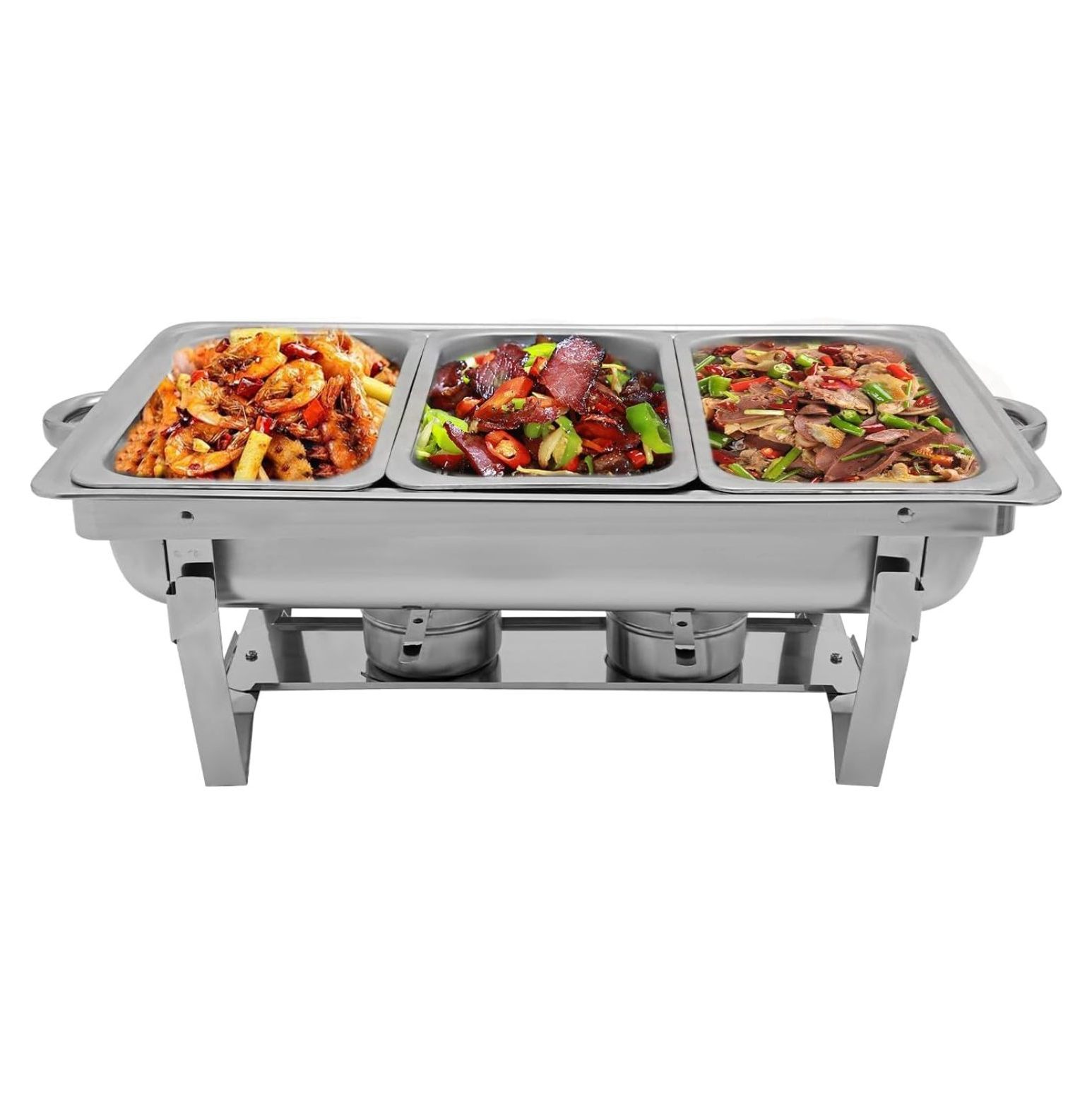 9.5 Quart Chafing Dish Buffet Set,Stainless Steel Buffet Servers and ...