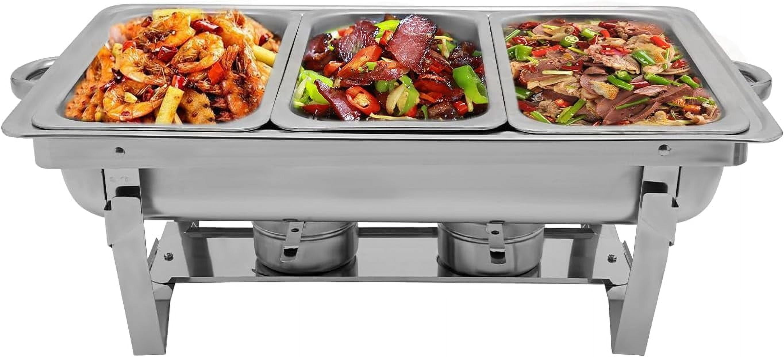 9.5 Quart Chafing Dish Buffet Set,Stainless Steel Buffet Servers and ...