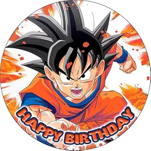 9.5" Round Dragon Ball Z Edible Image Cake Topper By TNCT - Walmart.com