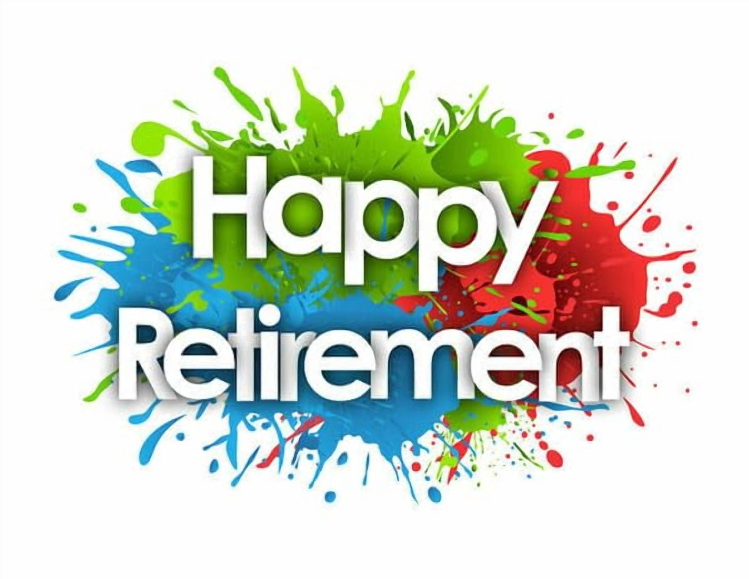 Colorful Happy Retirement Edible Icing Image Cake Topper, by Tnct ...