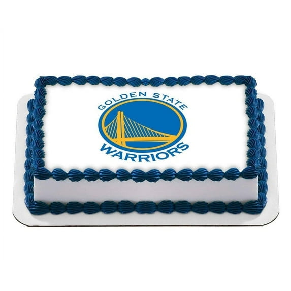 9.5" Round Pre-Cut Golden State Warriors NBA Basketball Birthday Edible ...