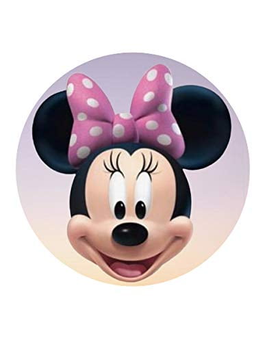 9.5" Round Pre-Cut Minnie Mouse Colorful Birthday Edible Image Cake ...