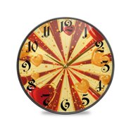 Uxcell 12" Analog Dial Wall Clock, Silent Non Ticking, Battery Operated ...