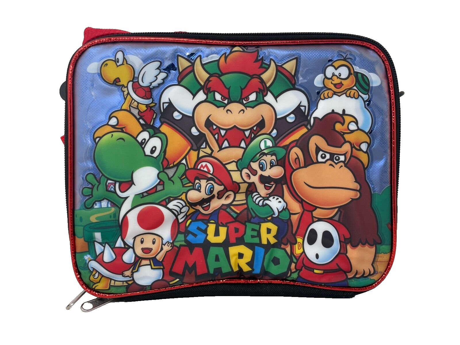 9.5" Super Mario Lunch Bag- Mario Yoshi Luigi Donkey Kong Toad Lunch ...