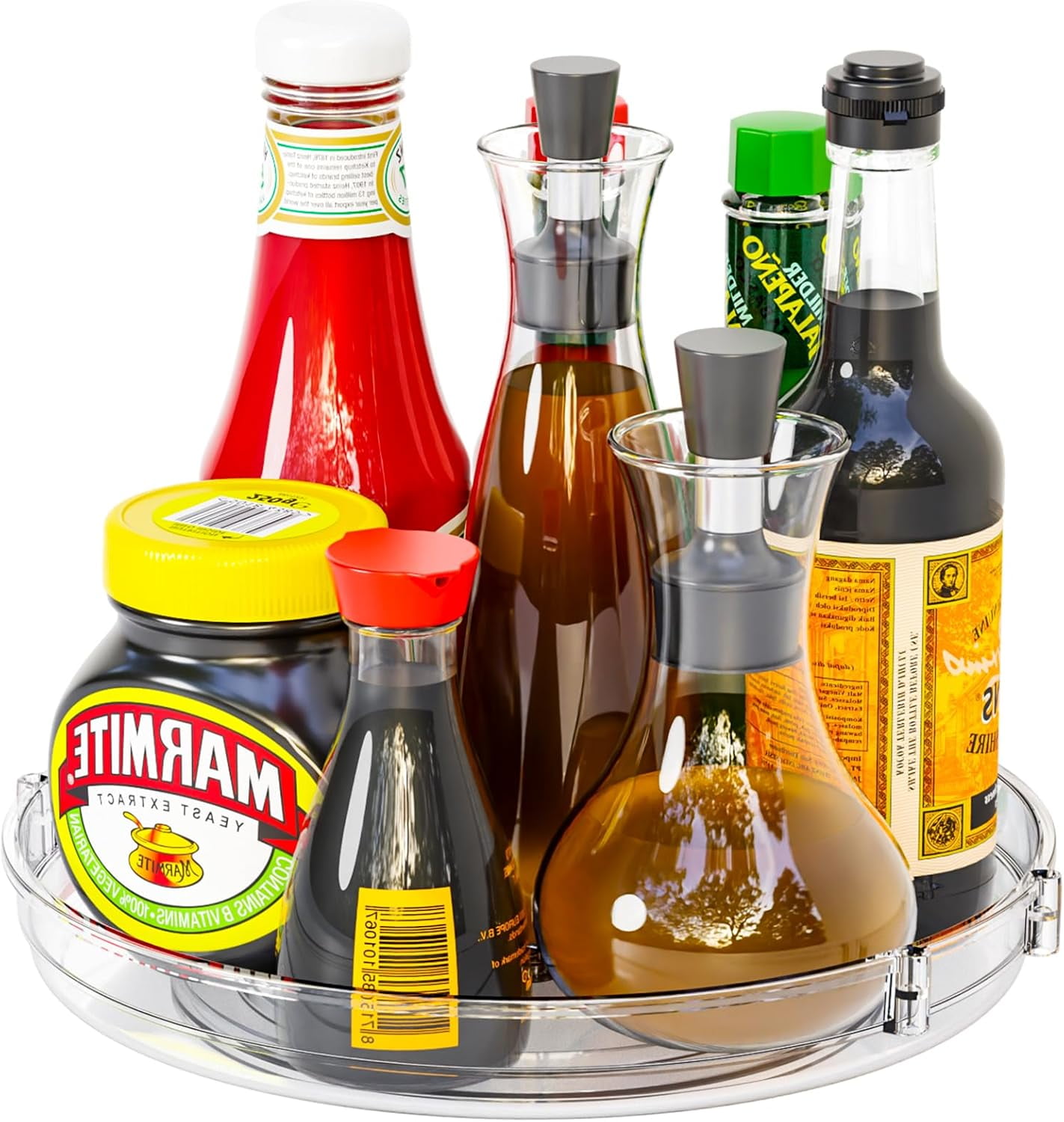 9.5" W Acrylic Clear Lazy Susan Turntable for Cabinet,Kitchen ...