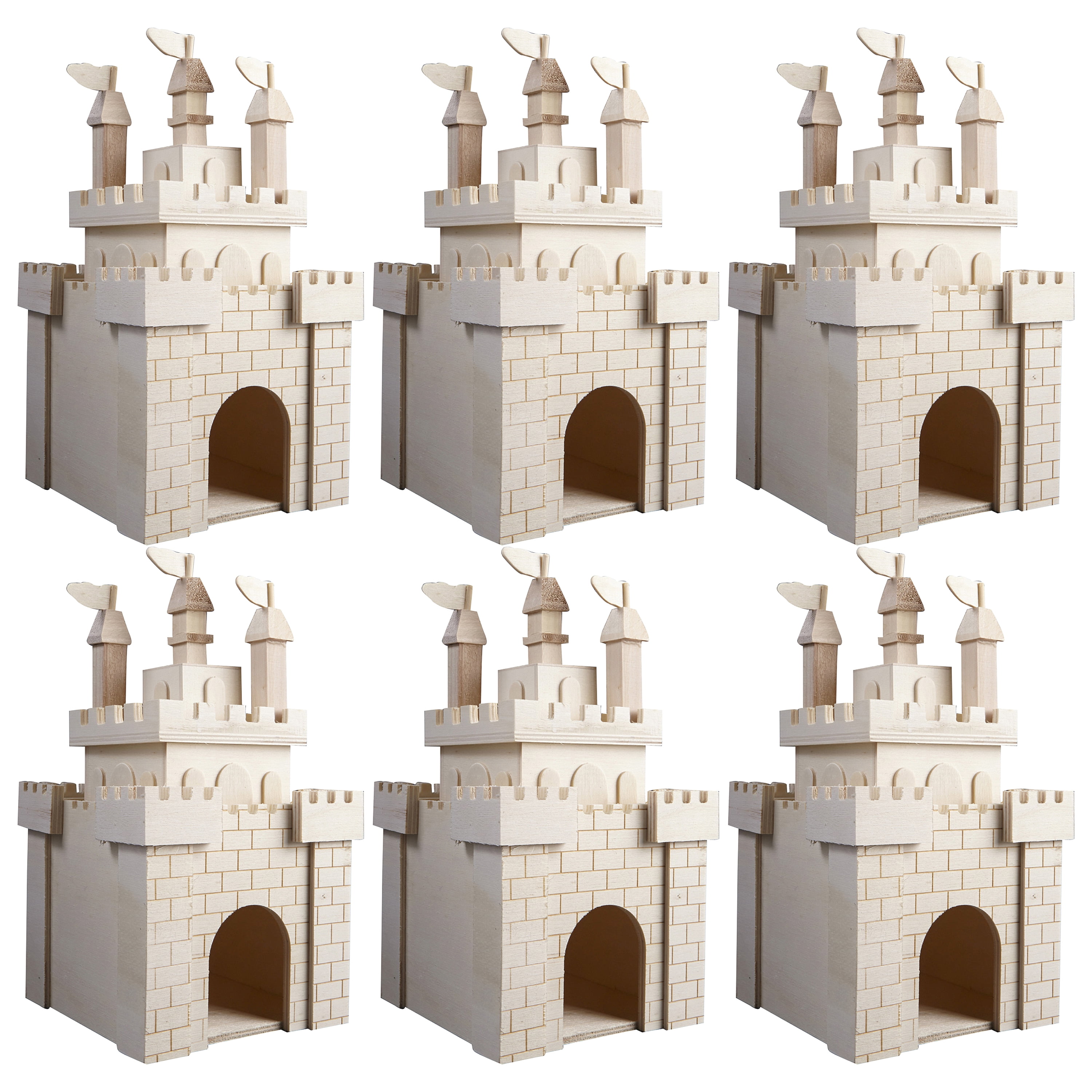 Make Market 9.5" Unfinished Wooden Princess Castle Birdhouse for DIY ...