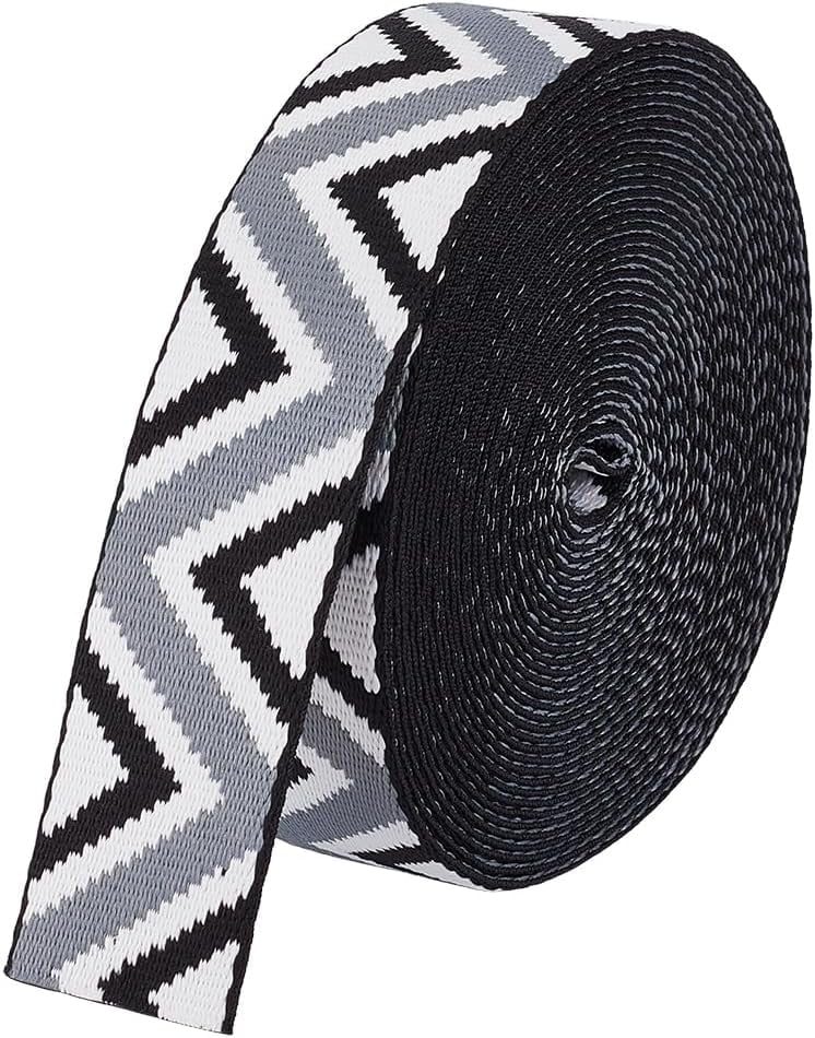 9.5 Yards Jacquard Nylon Strap 1-1/2Inch Polyester Jacquard Ribbon with ...