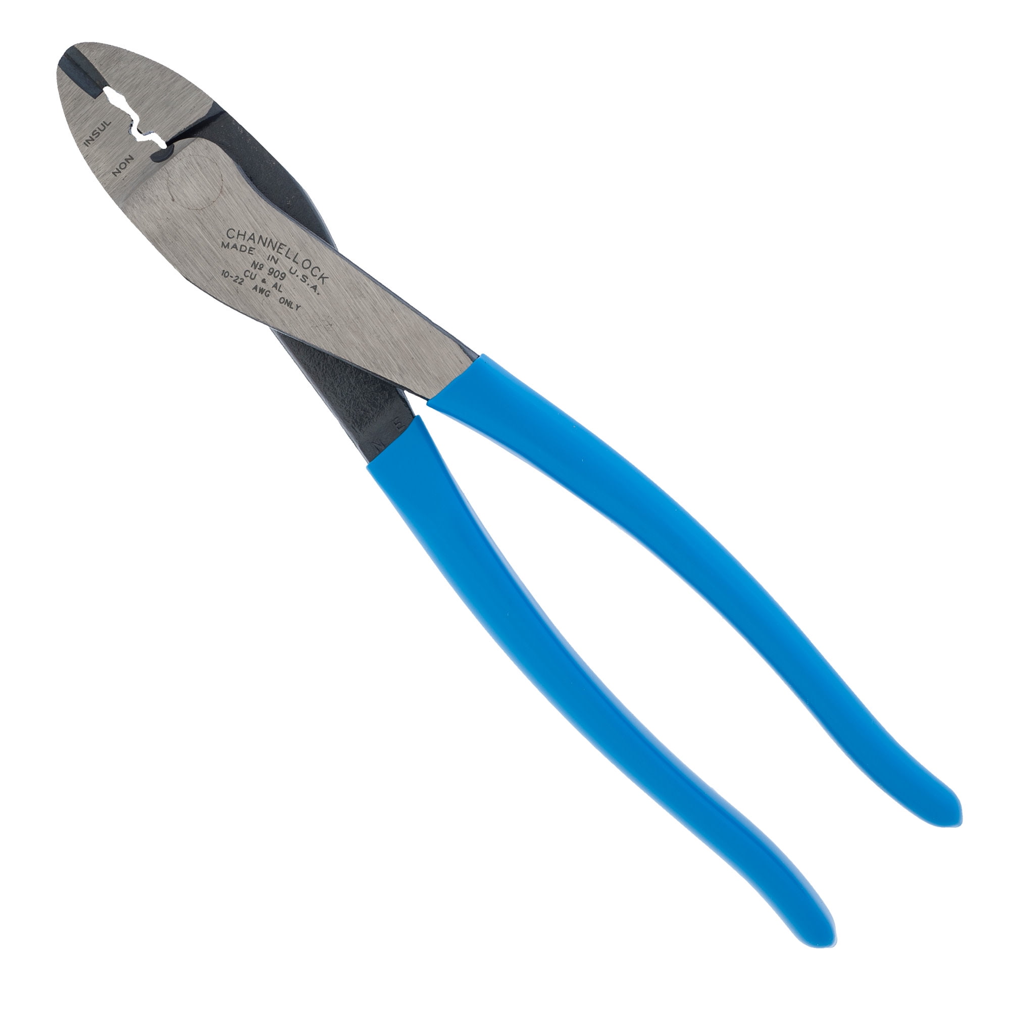Channellock 909 9.5 in. Crimping Plier with Cable Cutting Wire Feature ...