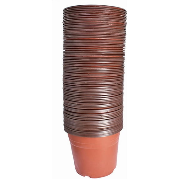 9.5 inch Plastic Plant Pots Seedling Cups 100 Pack Nursery Plant Pot ...