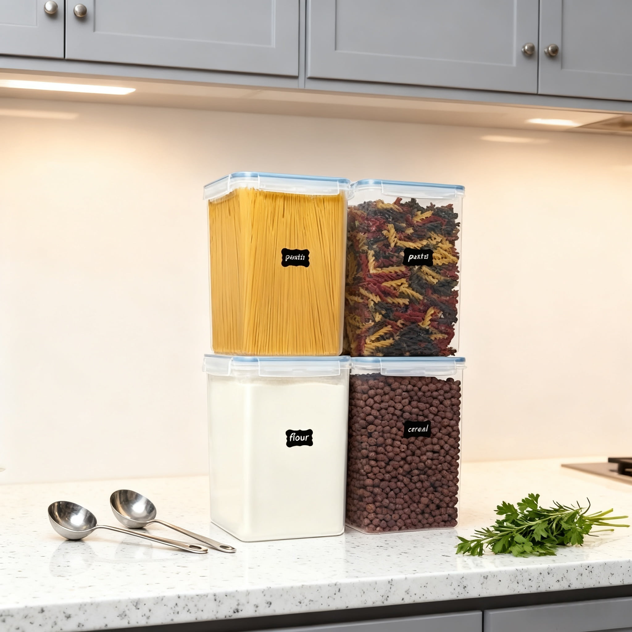 9.5L 2 Pack Extra Large Flour Sugar Storage Containers for 25lbs flour ...