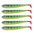 9.5cm Soft Plastic Fishing Lures T Tail Double Color Pattern Freshwater ...