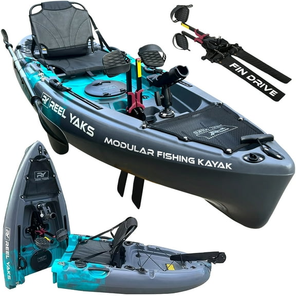 9.5ft Raptor Modular Propeller Drive Pedal Fishing Kayak | 380lbs ...