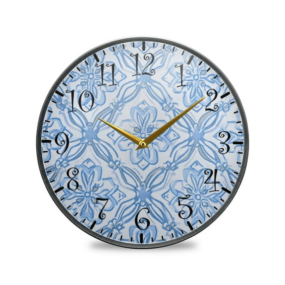 9.5in Acrylic Wall Clock with Glass-like Finish Round Clock for Home ...