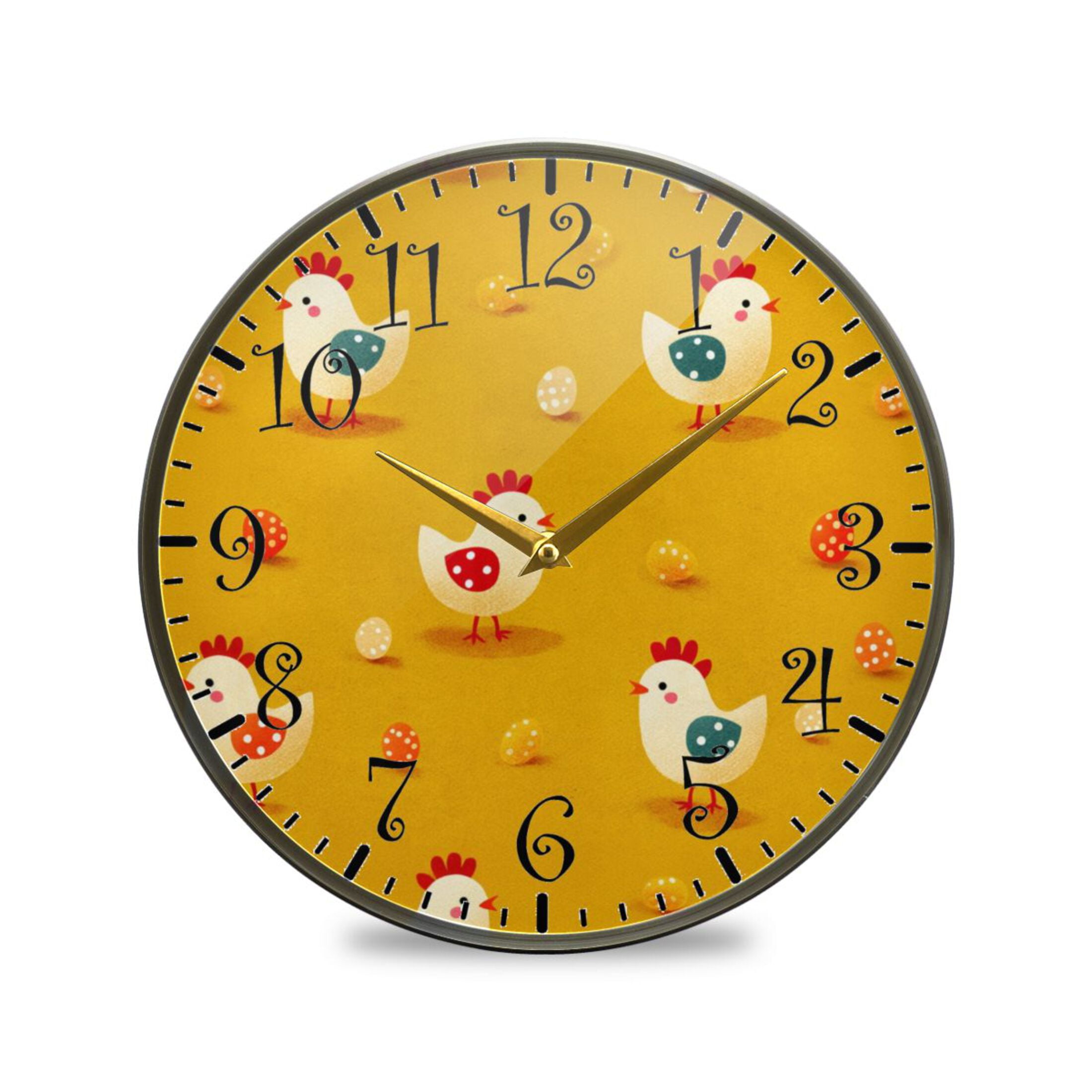 9.5in Acrylic Wall Clock with Glass-like Finish Round Clock for Home ...