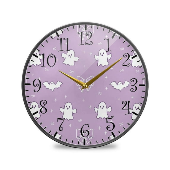 9.5in Acrylic Wall Clock with Glass-like Finish Round Clock for Home ...