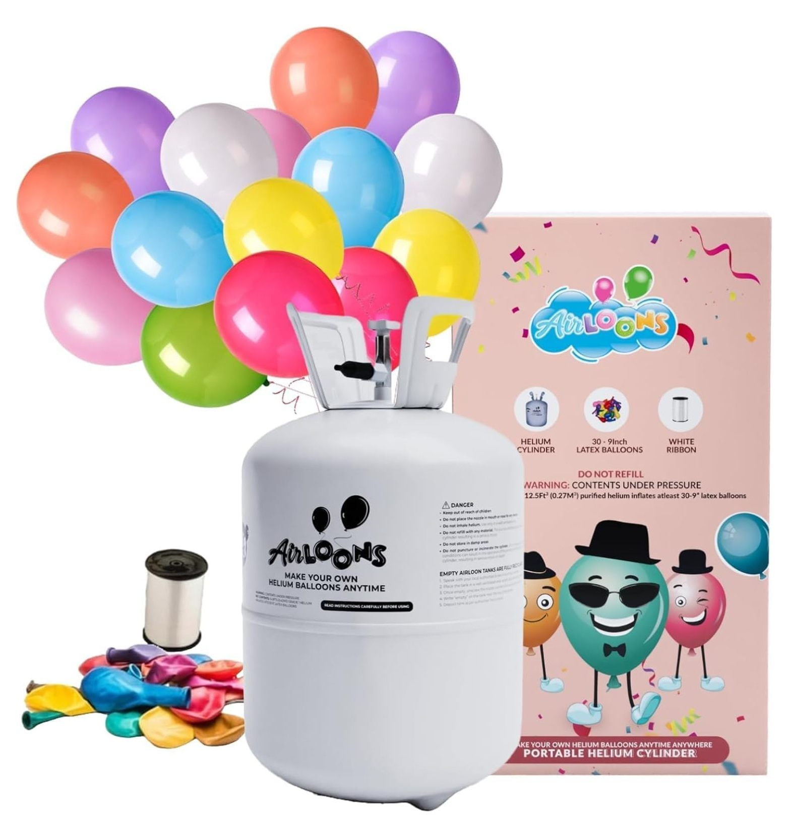 9.5in Standard Helium Balloon Kit - Disposable Portable Helium for ...