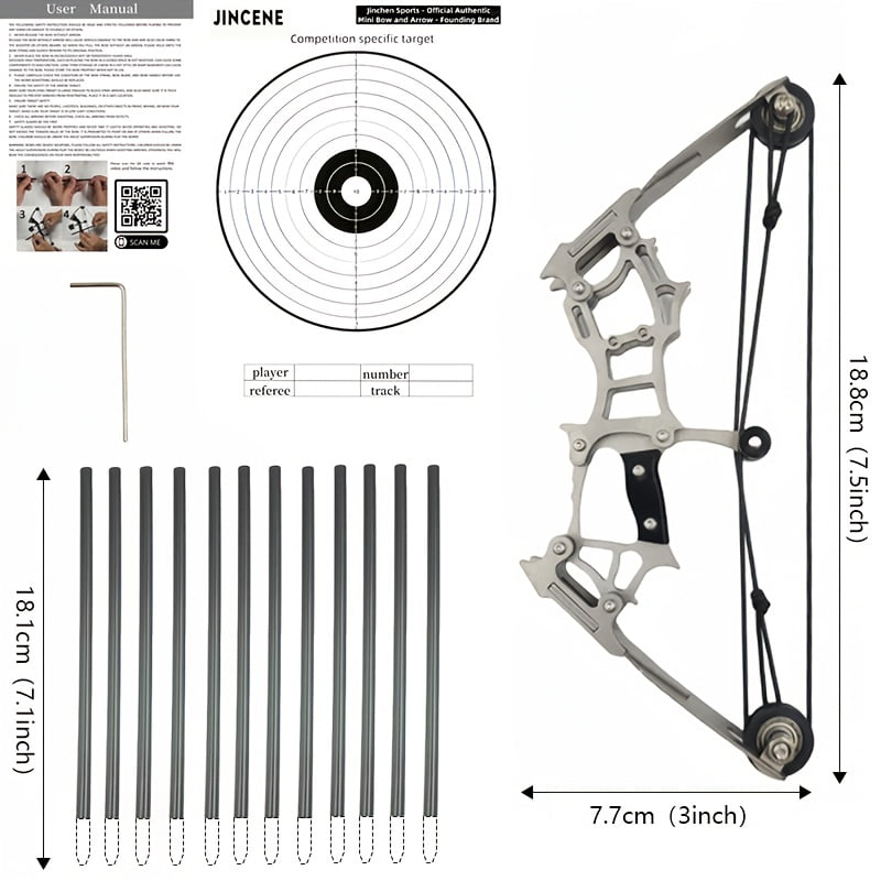 9.5inch Mini Compound Bow Stainless Steel Includes 12 Arrows - Walmart.com