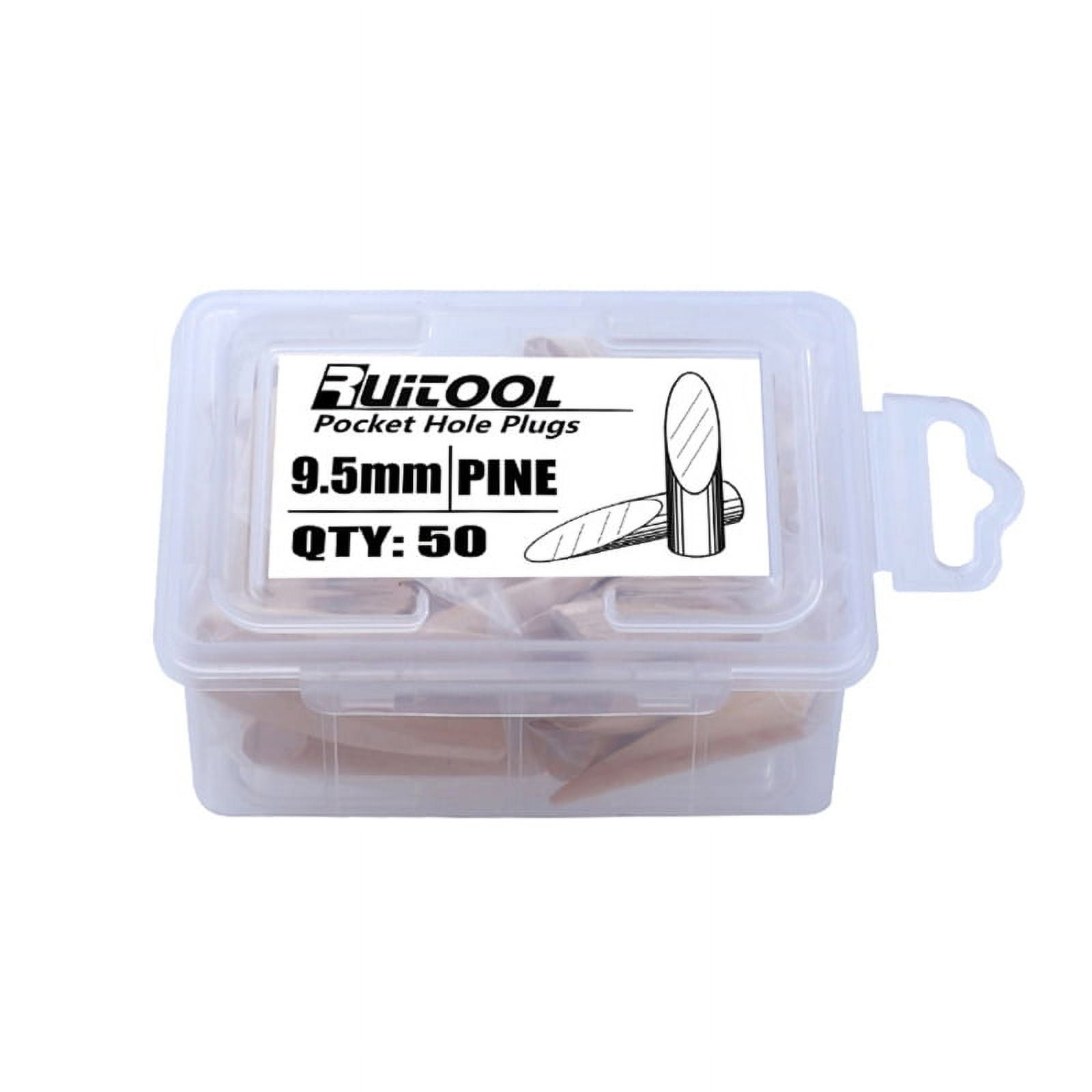 9.5mm Pocket Hole Plugs 50 Pieces Miter Hole Dowel Pins Oblique Hole ...
