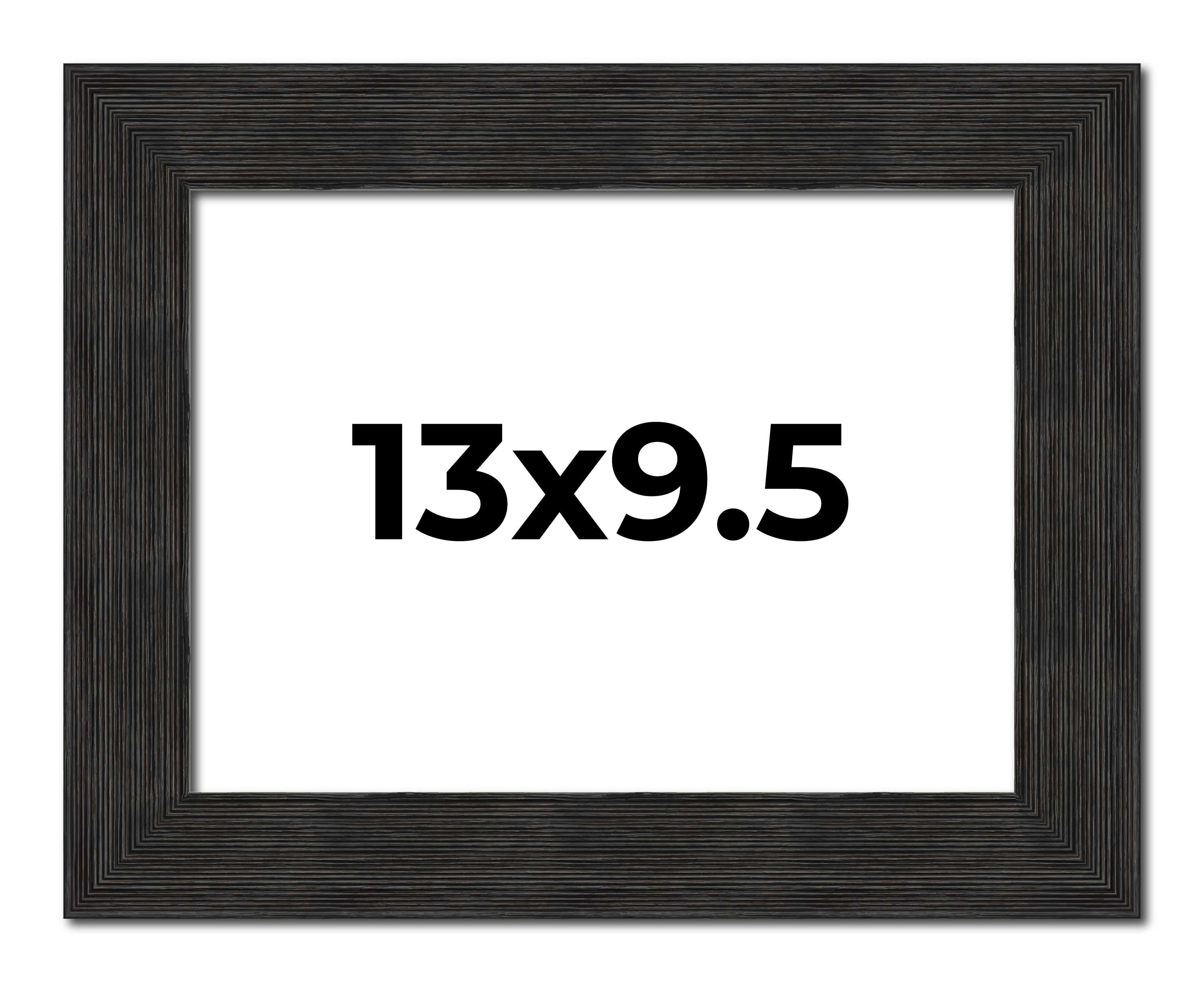 9.5x13 Contemporary Black Picture Frame - UV Acrylic, Foam Board ...