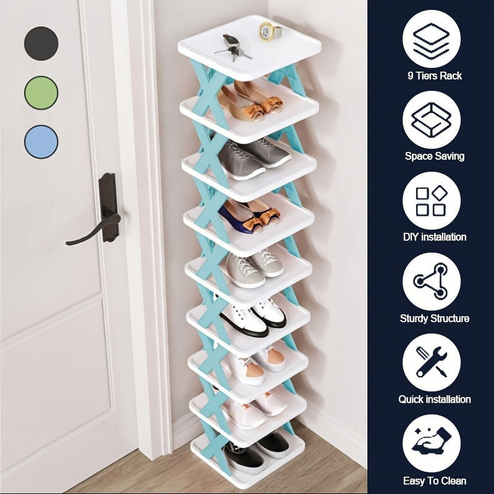 9/6 Tier Shoe Rack, Can Hold 9 Pairs Of Shoes, Space-saving Vertical ...