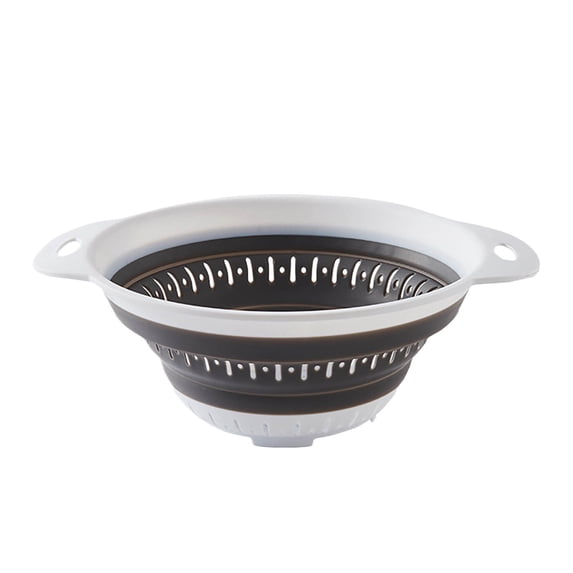 9.64 Inch Collapsible Round Colander Strainer with Handles for Kitchen ...
