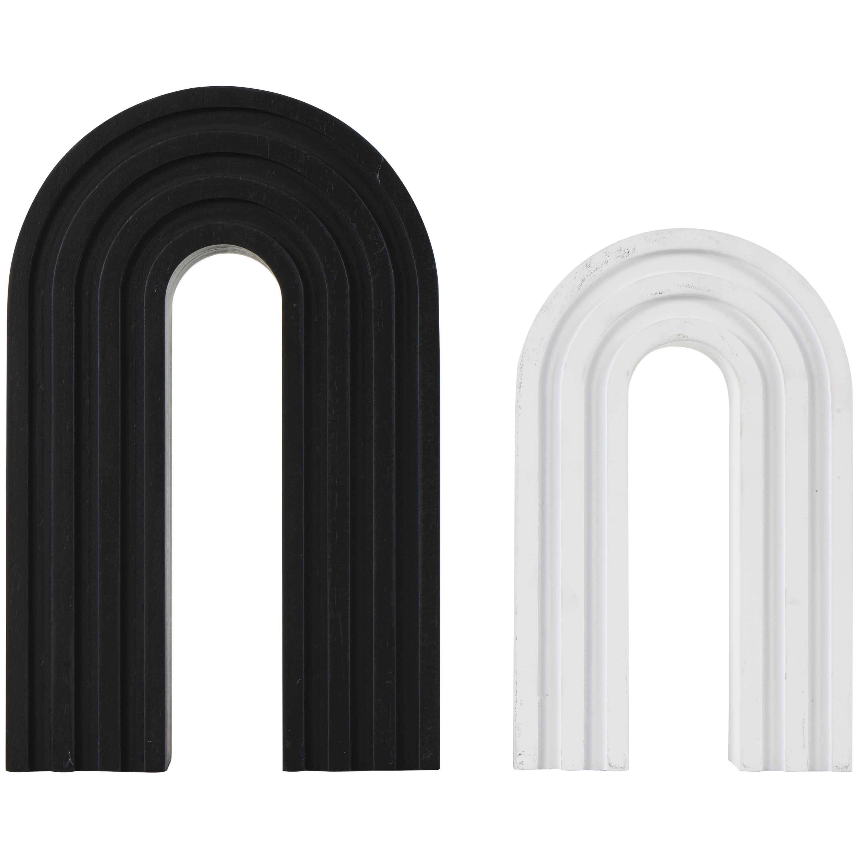 CosmoLiving by Cosmopolitan Black Wooden Layered Arch Geometric ...