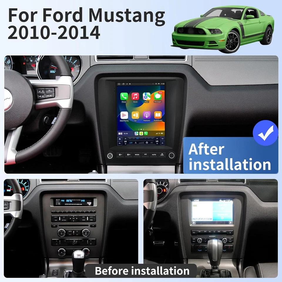 9.7 Inch Android 15 Car Stereo for Ford Mustang 2010-2014, 4GB+64GB ...