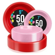 Red Vanilla Pinpoint White Plate - Set of 4 - Walmart.com